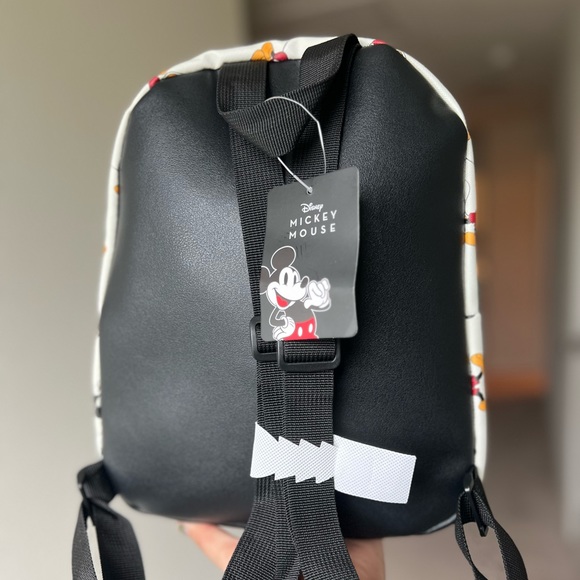 Disney | Bags | Disney Mickey Mouse Mini Faux Leather White Backpack ...